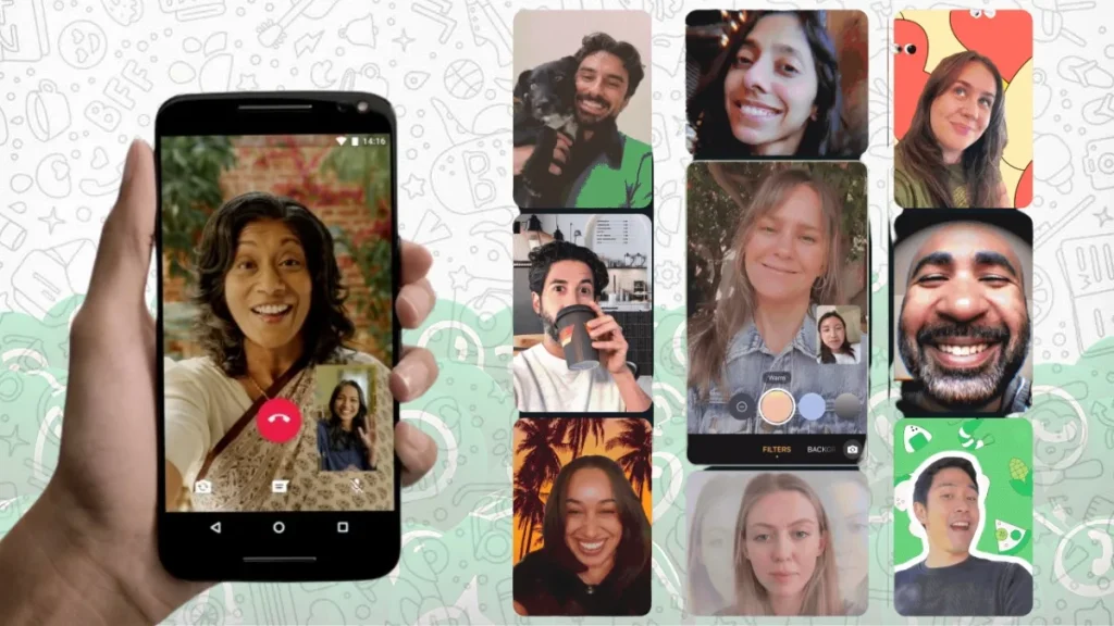 How to Use Effects, Filter, Touch up, and Background on WhatsApp Video ...